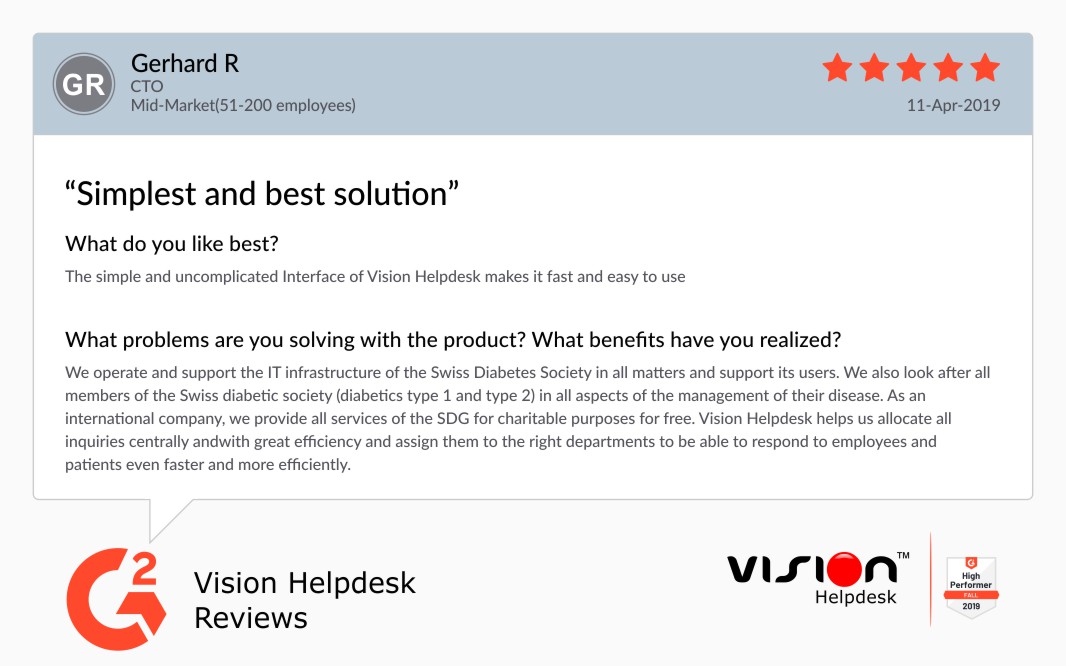 Vision Helpdesk Review by Mobile2Go Ltd.